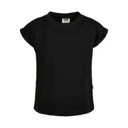 Urban Classics Mädchen T-Shirt "Urban Classics Damen Girls Organic Extended Shoulder Tee"schwarz, Gr. 122, unifarben, 100% Baumwolle, Shirts