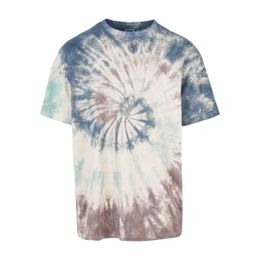T-Shirt Urban Classics "Urban Classics Herren Oversize Tie Dye Tee", Damen, Gr. L, sanftes wei&szlig;, 100% Baumwolle, oversize, Rundhals, Shirts T-Shirt