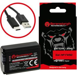 Berenstargh Akku Sony NP-FW50 1030mAh USB-C Input