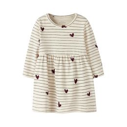 name it Kleid 'NBFVANDORA' Gr&ouml;&szlig;e 56 creme / aubergine / schwarz