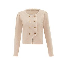 NAEMI Strickjacke Damen Gr&ouml;&szlig;e XS/S beige / gold