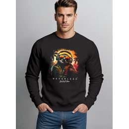 Neverless Sweatshirt 'Sloth DJ' Herren Gr&ouml;&szlig;e XS schwarz