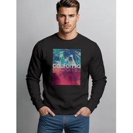 Neverless Sweatshirt 'California Palms' male Black size 3 XL