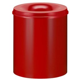Sicherheitspapierkorb, Stahl, flammhemmend, Volumen 80 l, Hx&Oslash; 540 x 465 mm, Korpus rot / L&ouml;schkopf rot kaiserkraft