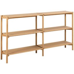 Mid.you Regal, Eiche, Holz, Eiche, furniert, 6 F&auml;cher, 169x88.4x30 cm, Reach, Wohnzimmer, Regale, B&uuml;cherregale