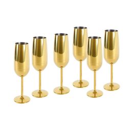 ECHTWERK Gl&auml;serset, Gold, Metall, 6-teilig, 250 ml, 22.5 cm, Essen & Trinken, Gl&auml;ser, Gl&auml;ser-Sets