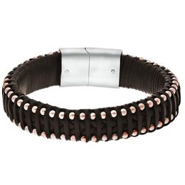 Lucardi Armband 'Urban Story' Herren Gr&ouml;&szlig;e 19 rosegold / schwarz