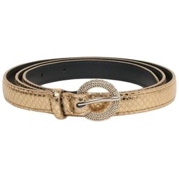 ORCIANI G&uuml;rtel - Belt in croco look - Gr. 90 - in Gold - f&uuml;r Damen