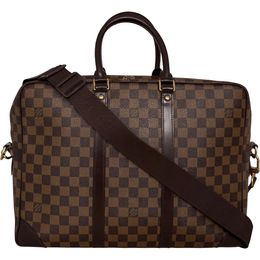 Louis Vuitton Businesstaschen & Reisegep&auml;ck - Louis Vuitton Porte Documents Voyage GM Damier Ebe - Gr. unisize - in Braun - f&uuml;r Damen