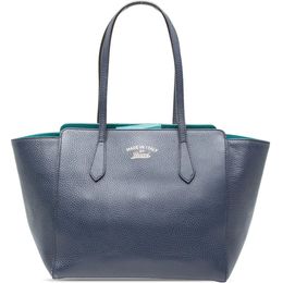 Gucci Shopper - Medium Leather Swing Tote - Gr. unisize - in Blau - f&uuml;r Damen