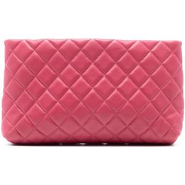 Chanel Clutches - Quilted Lambskin Kiss Lock Clutch - Gr. unisize - in Gold - f&uuml;r Damen