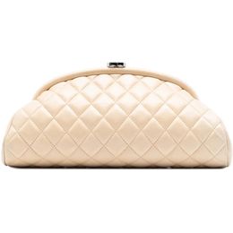 Chanel Clutches - Quilted Lambskin Timeless Kisslock Clutch - Gr. unisize - in Braun - f&uuml;r Damen