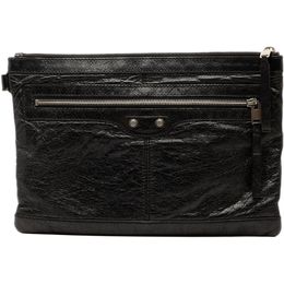 Balenciaga Clutches - Lambskin Motocross Classic Clip M Clutch - Gr. unisize - in Schwarz - f&uuml;r Damen