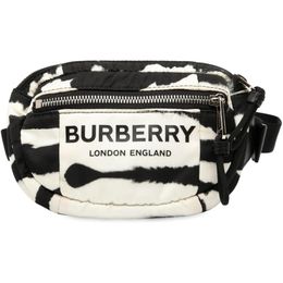 Burberry Bauchtaschen - Zebra Print Nylon Logo Cannon Belt Bag - Gr. ONE SIZE - in Wei&szlig; - f&uuml;r Damen