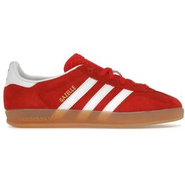 Adidas Low-Top Sneaker - Adidas Gazelle Indoor Better Scarlet - Gr. 42_2_3 - in Wei&szlig; - f&uuml;r Damen
