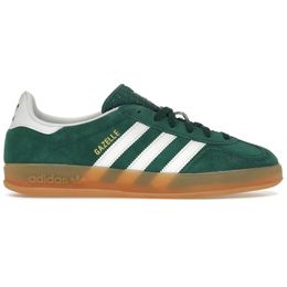 Adidas Low-Top Sneaker - Adidas Gazelle Indoor Collegiate Green Cloud White - Gr. 38_2_3 - in Wei&szlig; - f&uuml;r Damen