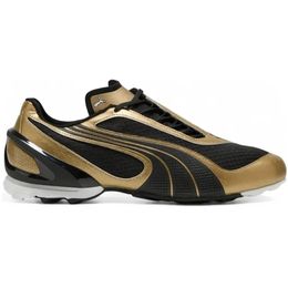 Puma Low-Top Sneaker - Puma V-S1 Metallic Pack Gold Black - Gr. 40 (EU) - in Schwarz - f&uuml;r Damen
