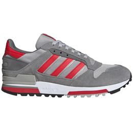 Adidas Low-Top Sneaker - Adidas ZX 600 Grey Three Better Scarlet Grey Two - Gr. 45_1_3 - in Wei&szlig; - f&uuml;r Damen