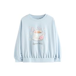 next Sweatshirt M&auml;dchen Gr&ouml;&szlig;e 146 blau / rosa / wei&szlig;
