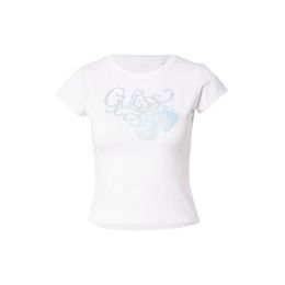 Guess T-Shirt 'STRAWBERRY' Damen Gr&ouml;&szlig;e L pastellblau / wei&szlig;