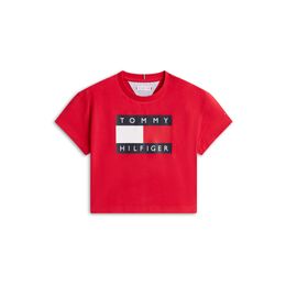 Tommy Hilfiger T-Shirt 'HERITAGE' M&auml;dchen Gr&ouml;&szlig;e 110 marine / rot / wei&szlig;