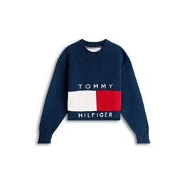 Tommy Hilfiger Pullover 'HERITAGE' M&auml;dchen Gr&ouml;&szlig;e 110 navy / rot / wei&szlig;