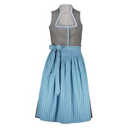 Almsach Dirndl in Grau/ Hellblau - 55% | Größe 36 | Damen-dirndl