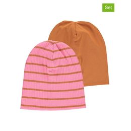 Fred's World by GREEN COTTON Fred ́s World by GREEN COTTON 2er-Set: Beanies in Pink/ Hellbraun - 74% | Größe 68/74 | Baby-muetzen
