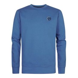 PETROL INDUSTRIES Sweatshirt in Blau - 48% | Gr&ouml;&szlig;e L | Herren-plussize