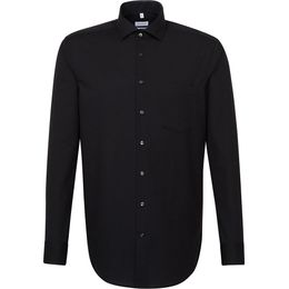 Seidensticker Hemd - Regular fit - in Schwarz - 41% | Gr&ouml;&szlig;e 43 | Herren-plussize