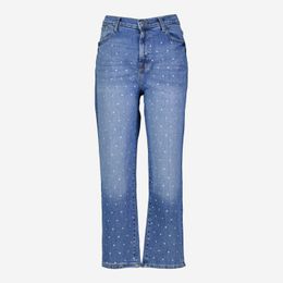 Kensie Blaue Straight Fit The Ella Jeans mit Nieten