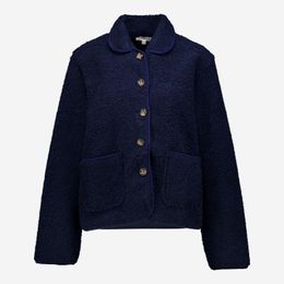 Dunkelblaues Shacket aus Sherpa