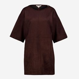 Dunkelbraunes Minikleid aus Wildlederimitat