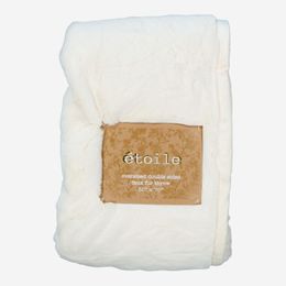 Cremefarbene einfarbige Decke 127x178cm