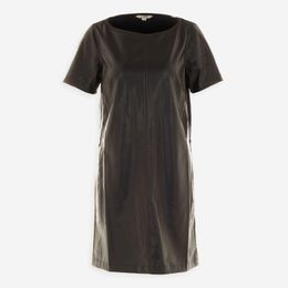 Schwarzes Minikleid aus Kunstleder