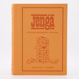Orangefarbenes Vintage-Bücherregal-Edition Jenga