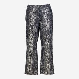 Kensie Schwarz-wei&szlig;e Straight Fit The Ella Jeans in Reptiloptik
