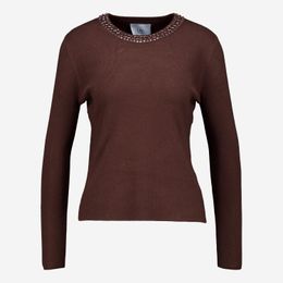 Dunkelbrauner Pullover