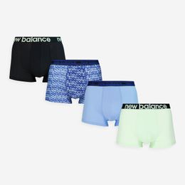 New Balance 4er-Pack mehrfarbige Boxershorts mit gesticktem Logo