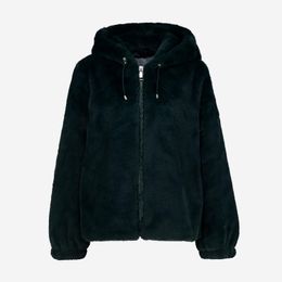 Rebecca Minkoff Dunkelgr&uuml;ne Jacke aus Kunstfell