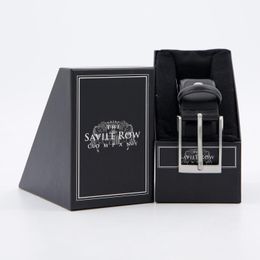 Savile Row Schwarzer G&uuml;rtel aus Leder