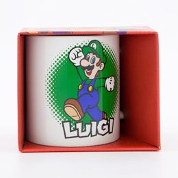 Pyramid International Weiße Tasse mit Luigi-Motiv aus dem Super-Mario-Spiel 590ml