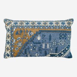 Mehrfarbiges Kissen im Teppichdesign 38x62cm
