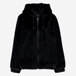 Rebecca Minkoff Schwarze Jacke aus Kunstfell