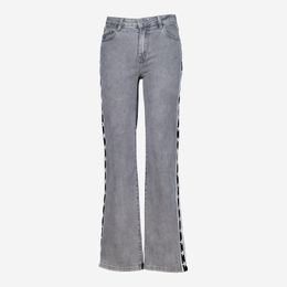Graue Wide Leg Jeans