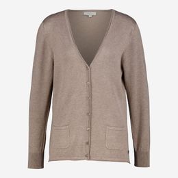 Clarina Braune Strickjacke mit Taschen