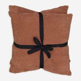 2er-Pack hellbraune Kissen 43x43cm