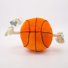 Beeztees Oranges Haustierspielzeug in Basketballform mit Seil 20x36cm