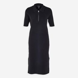 Schwarzes Midikleid mit Rei&szlig;verschluss