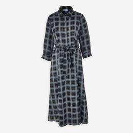 Graues Midikleid mit Karomuster